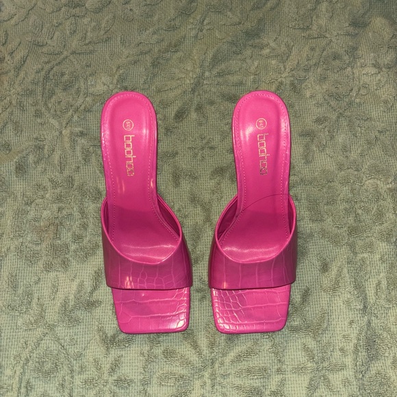 Boohoo | Shoes | Pink Mule Heels | Poshmark